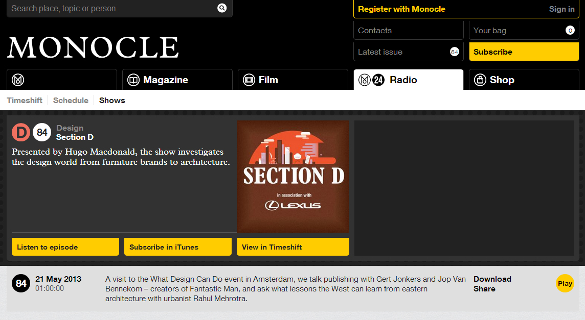 Rahul Mehrotra interviewed by Monocle | RMA Architects